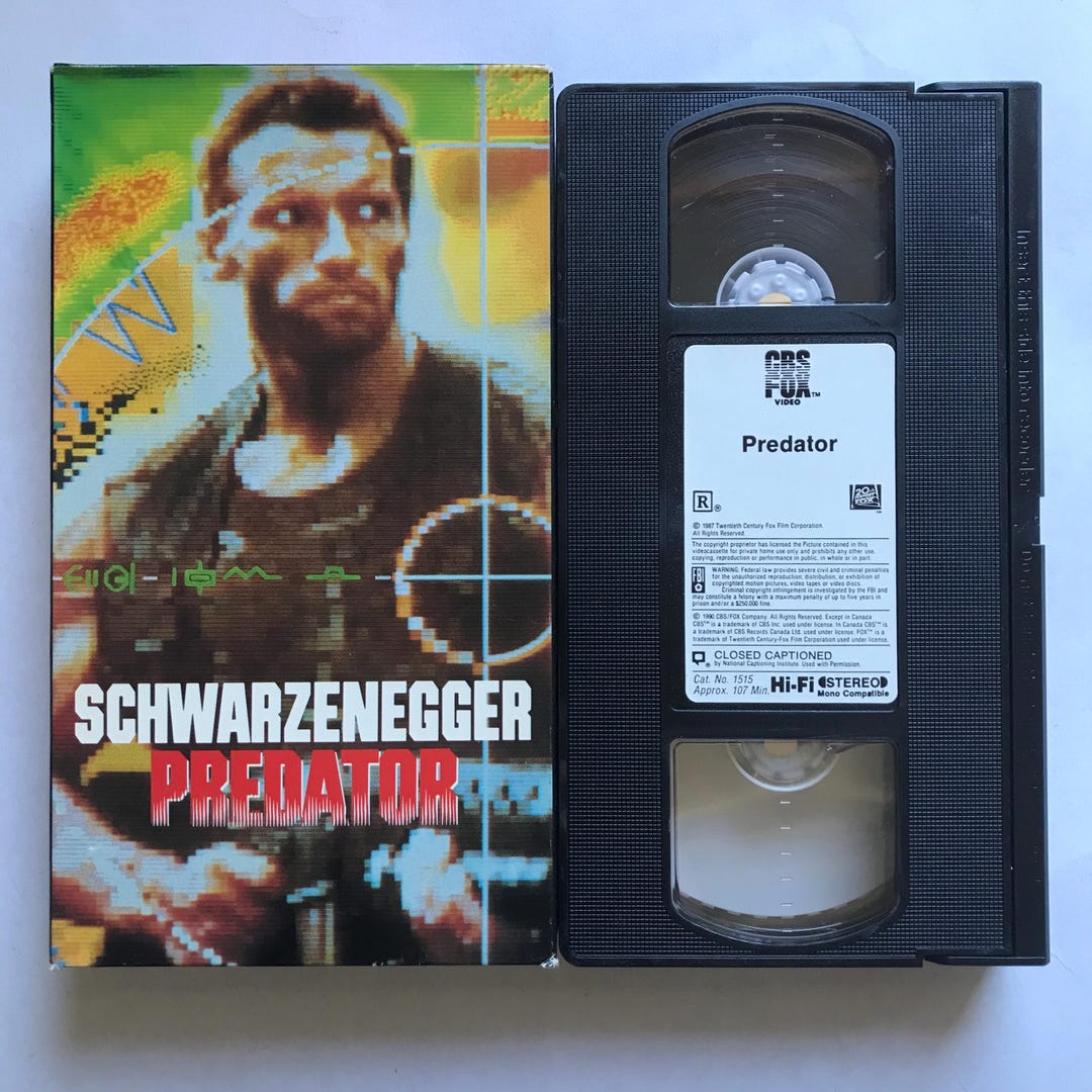 Predator VHS Tape 80s Action Cult Arnold Schwarzenegger - Etsy