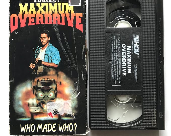Maximum Overdrive VHS Tape Retro Stephen King 80s Horror AC/DC - Etsy