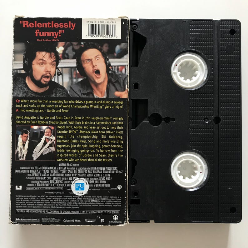 Ready to Rumble VHS 2000 Comedy David Arquette WCW Wrestling - Etsy