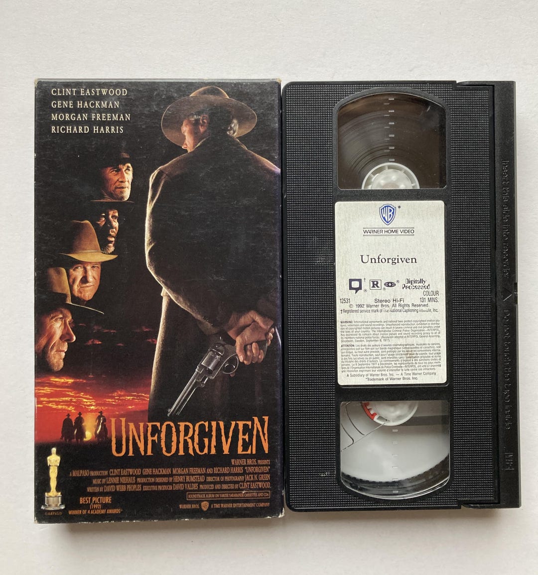 Vintage Unforgiven VHS Tape 90s Cult Film Clint Eastwood Gift - Etsy