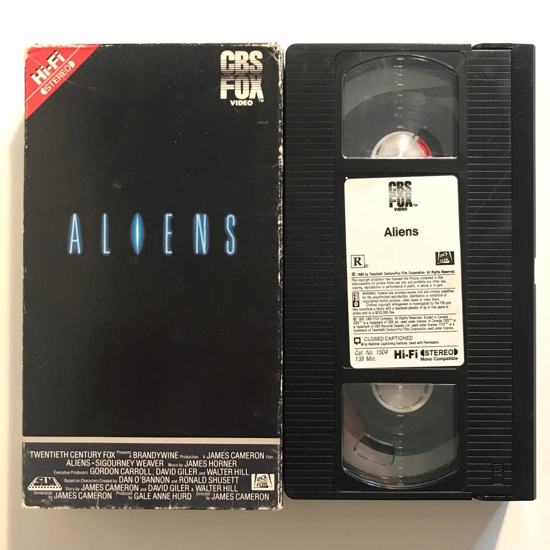 Vintage Aliens VHS Tape 1986 Cult Sci-fi Sigourney Weaver CBS Fox Video ...