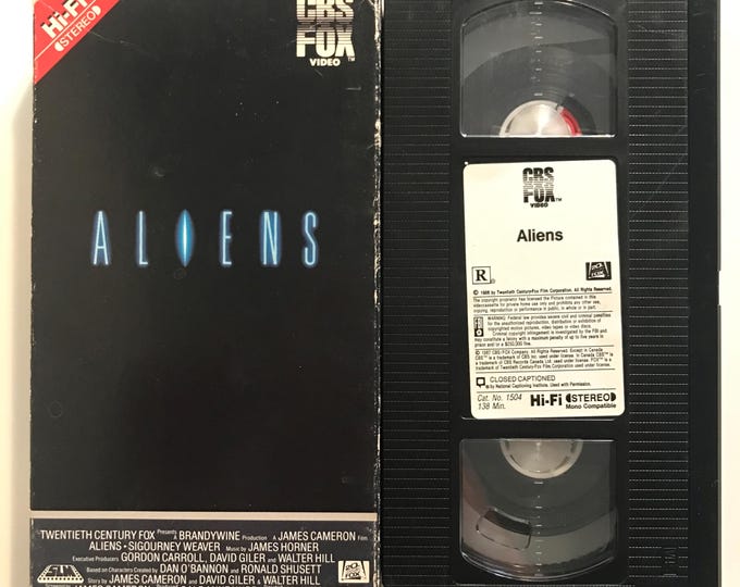 Vintage Aliens VHS Tape 1986 Cult Sci-fi Sigourney Weaver CBS Fox Video ...