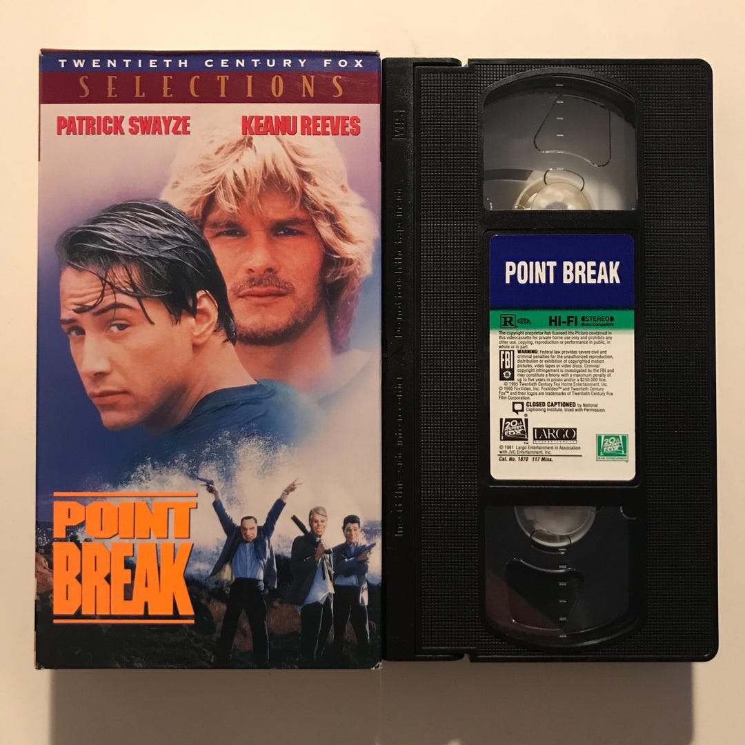 Point Break VHS Tape 90s Keanu Reeves Patrick Swayze Cult Film - Etsy ...