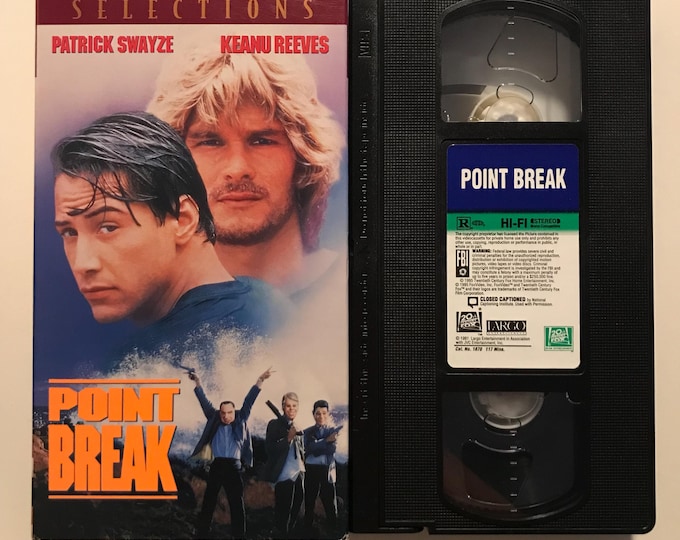 Point Break Vhs Tape 90s Keanu Reeves Patrick Swayze Cult Film Etsy