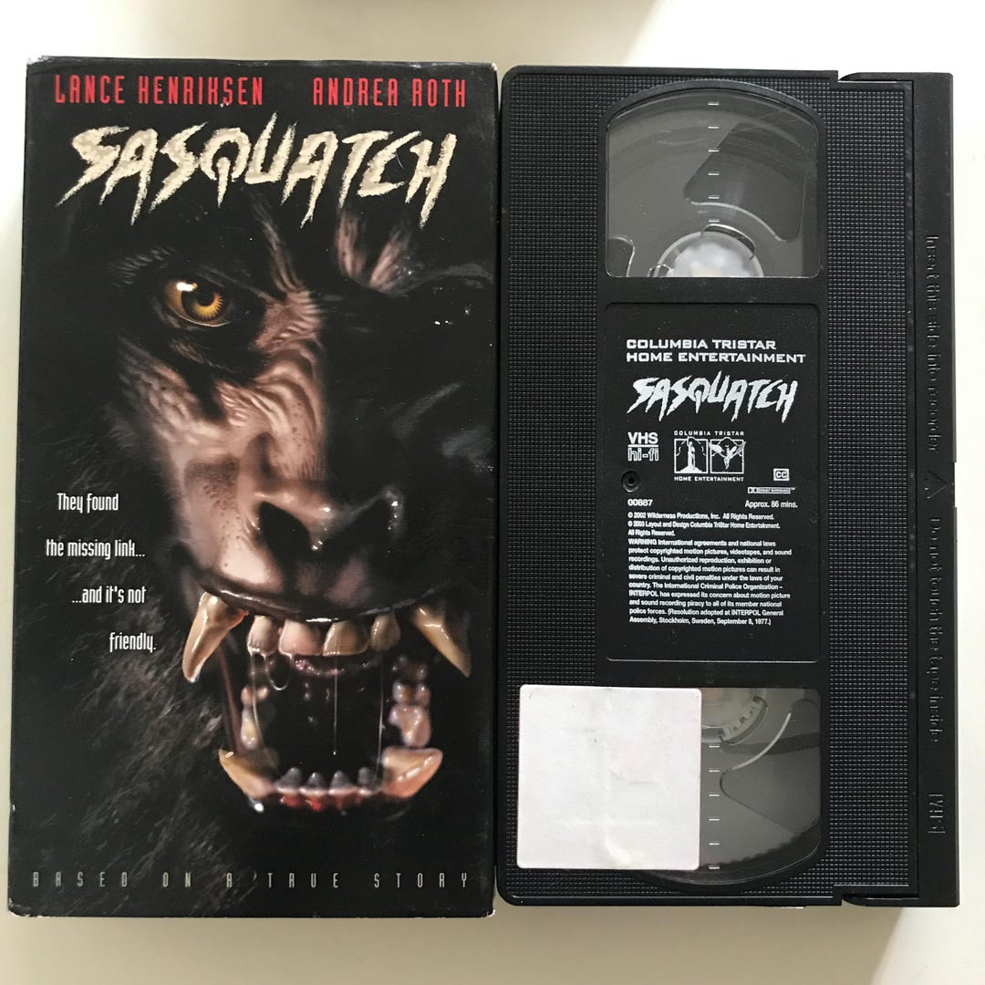 Sasquatch VHS Tape 2002 Cryptid Horror Lance Henriksen PNW - Etsy