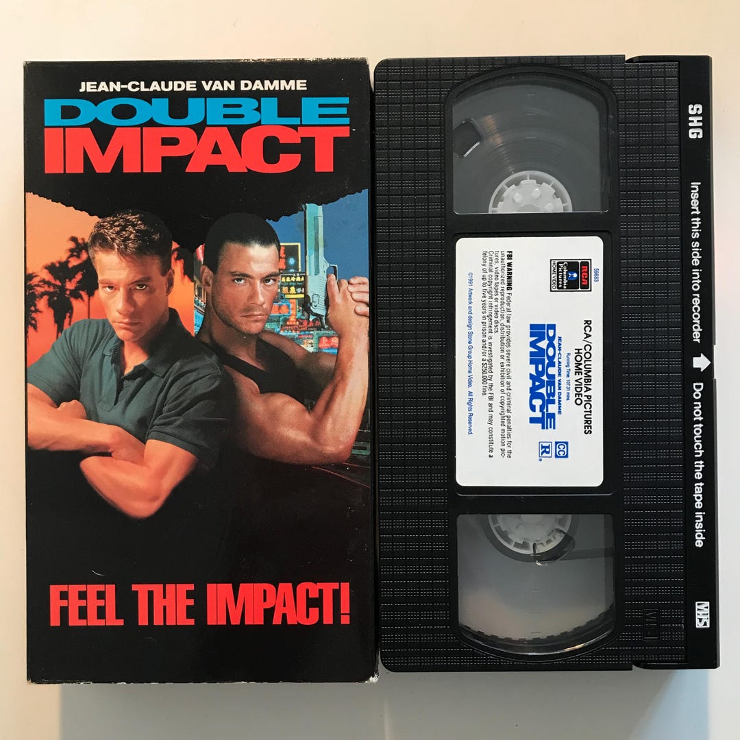 Double Impact VHS Tape 90s Jean-claude Van Damme Action Gift - Etsy
