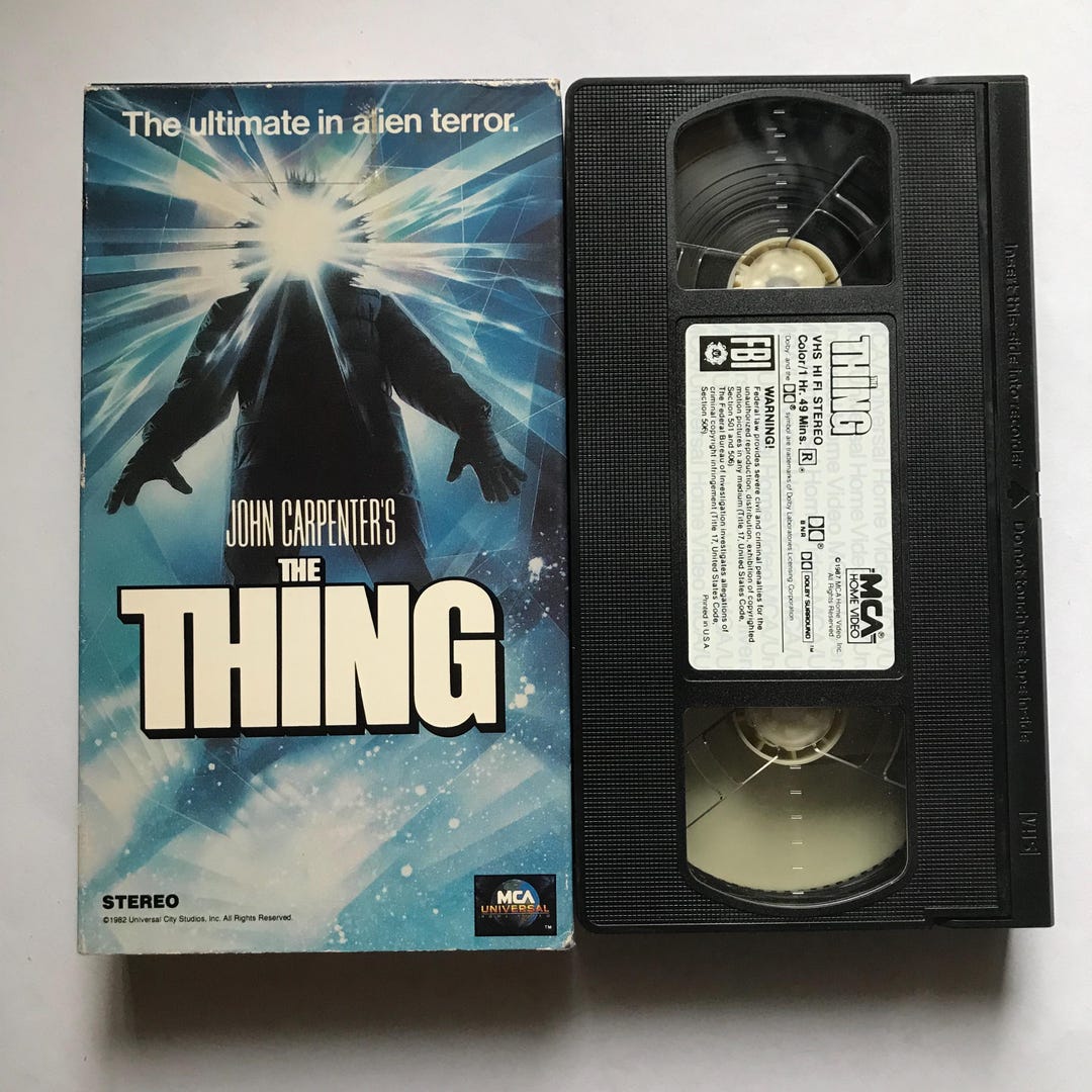 The Thing VHS Tape 80s Horror John Carpenter Kurt Russell - Etsy