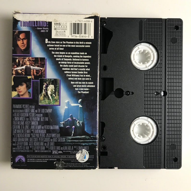 The Phantom VHS Tape 1996 90s Home Video Lenticular Cover Comic Series ...
