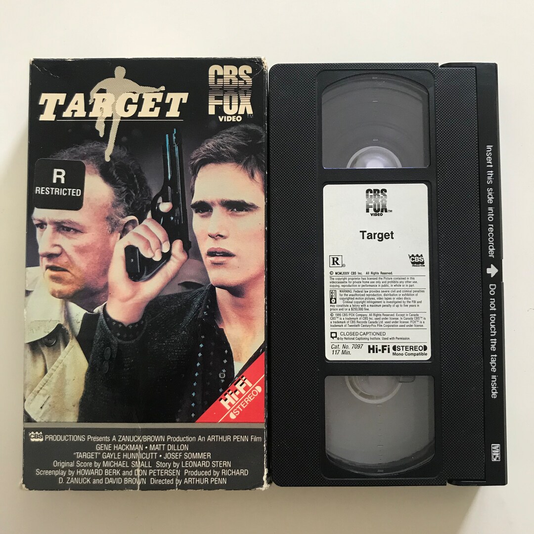 Vintage Target VHS Tape 1985 Thriller Action Gene Hackman Matt Dillon ...