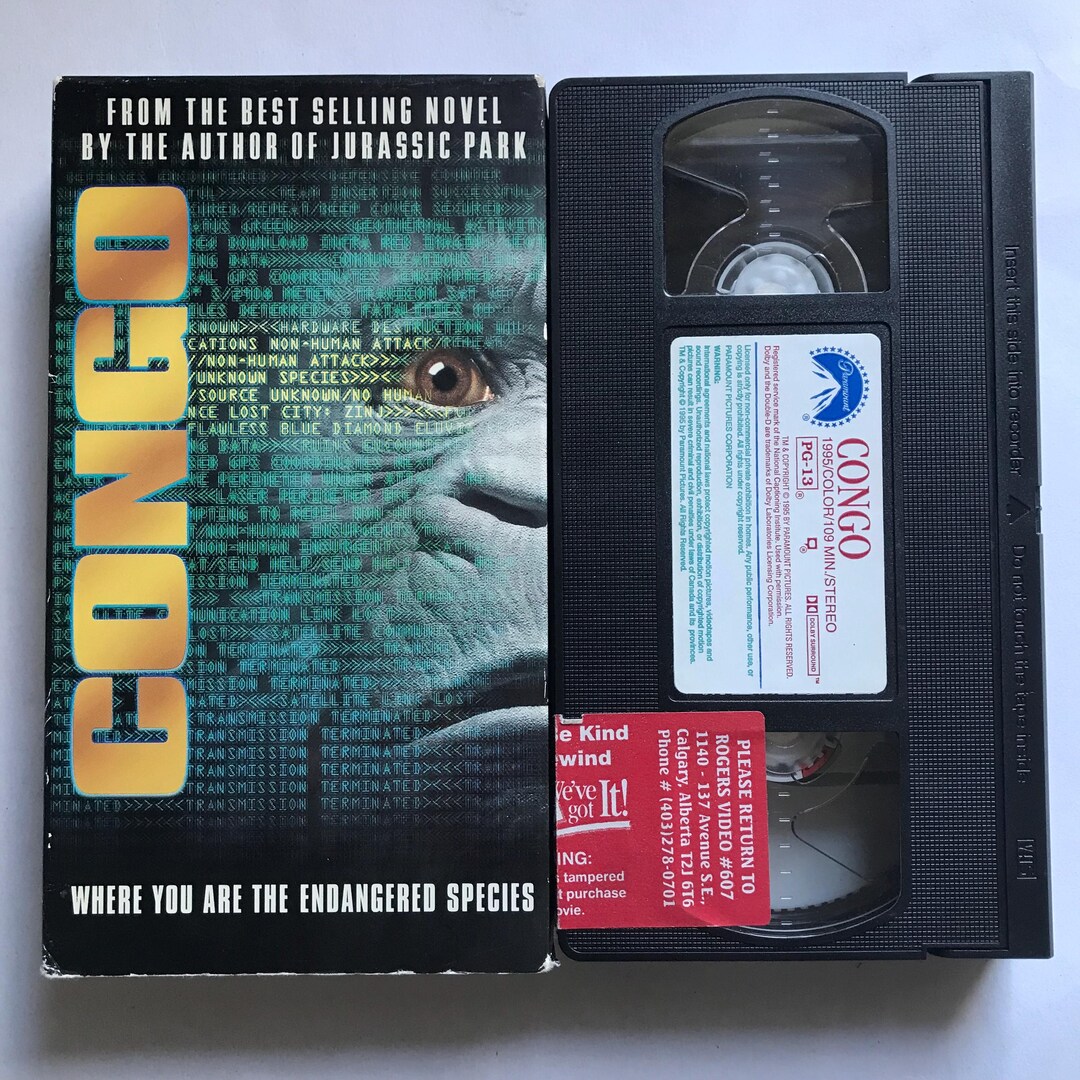 Congo VHS Tape 90s Classic Adventure Horror Gorilla Action - Etsy