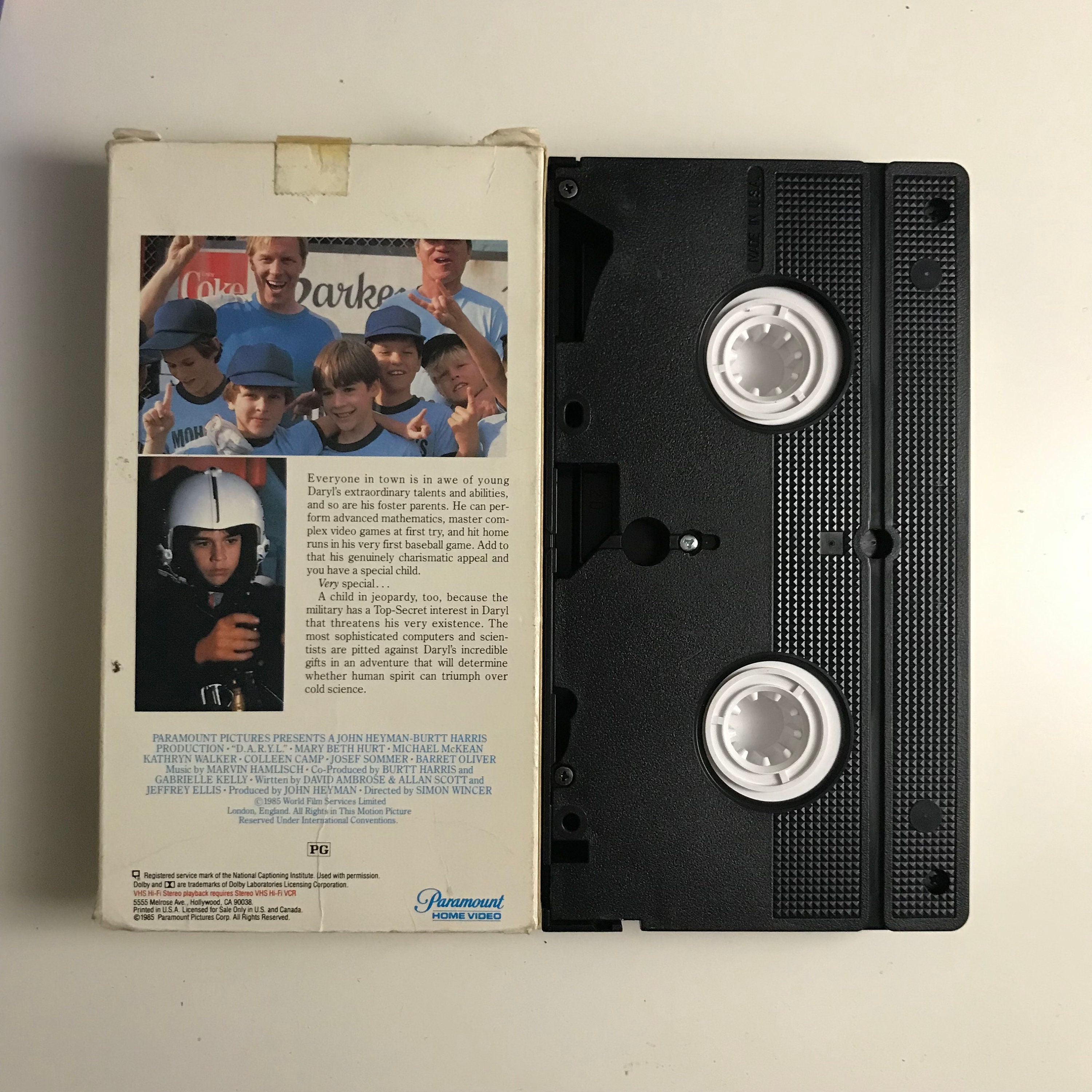 D.A.R.Y.L. VHS Tape Original Paramount 80s Video 1985 Cult Film Science ...