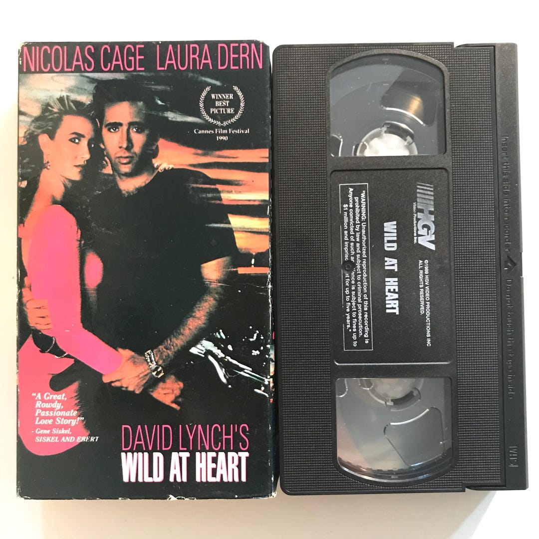 Wild at Heart VHS Tape 90s David Lynch / Laura Dern / Nicolas Cage - Etsy