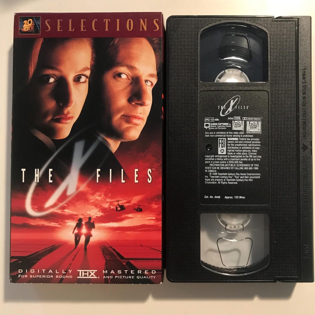 The X-files VHS Tape 1998 Movie Science Fiction Sci-fi Retro 90s - Etsy