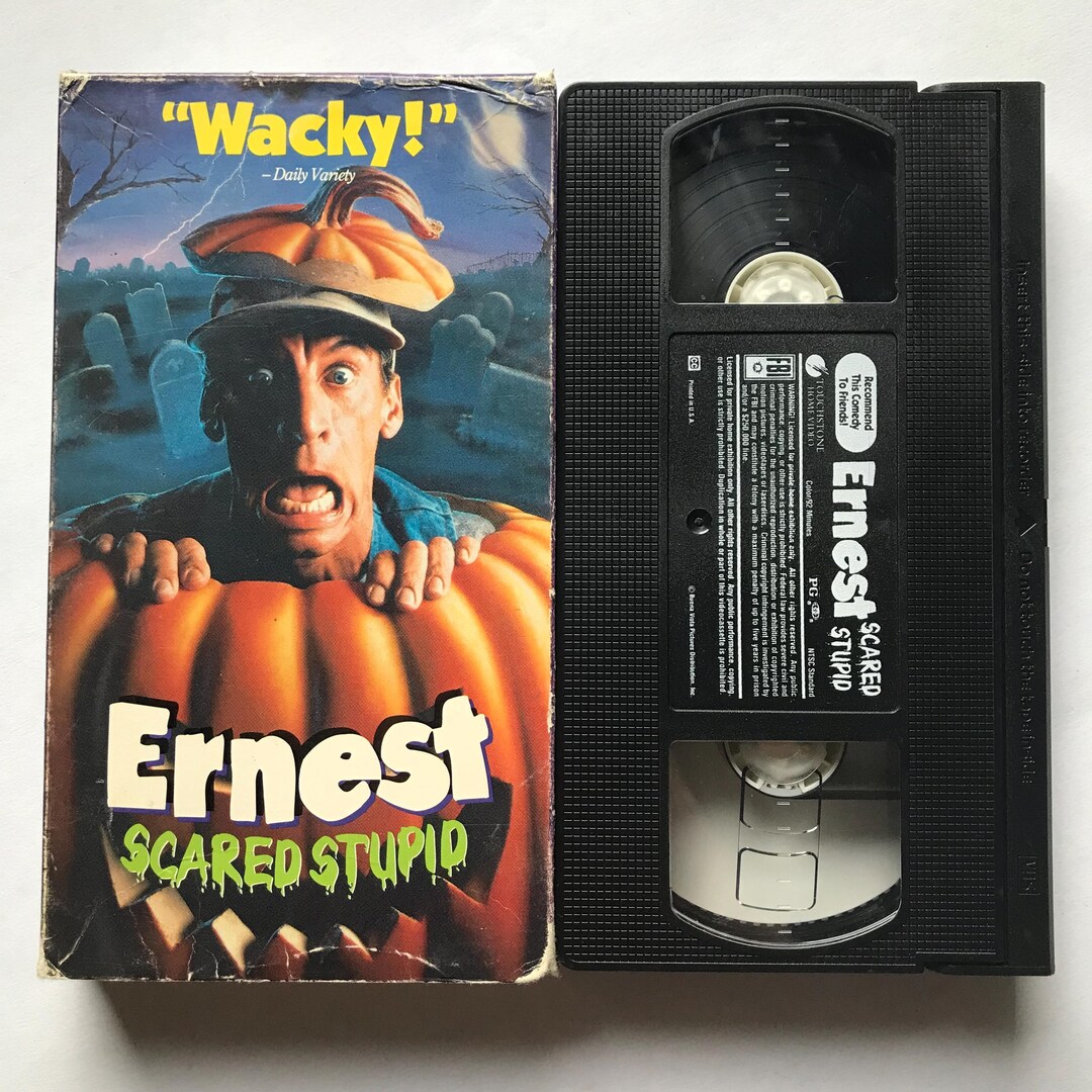Ernest Scared Stupid VHS Tape Jim Varney Retro 90s Horror Comedy ...