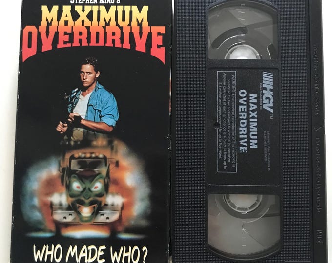 Maximum Overdrive VHS Tape Retro Stephen King 80s Horror AC/DC - Etsy