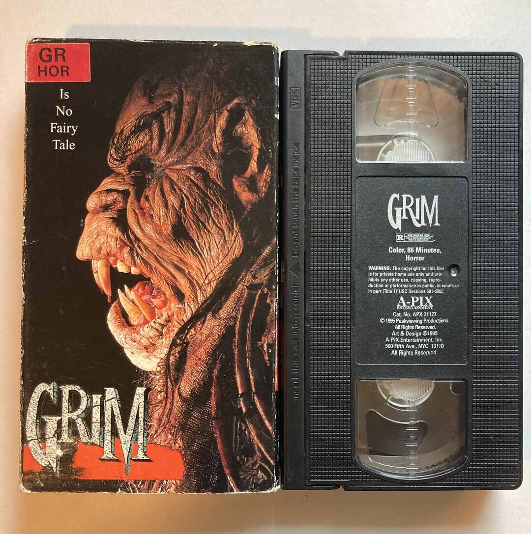 Grim VHS Tape 90s Creature Horror Monster Movie - Etsy