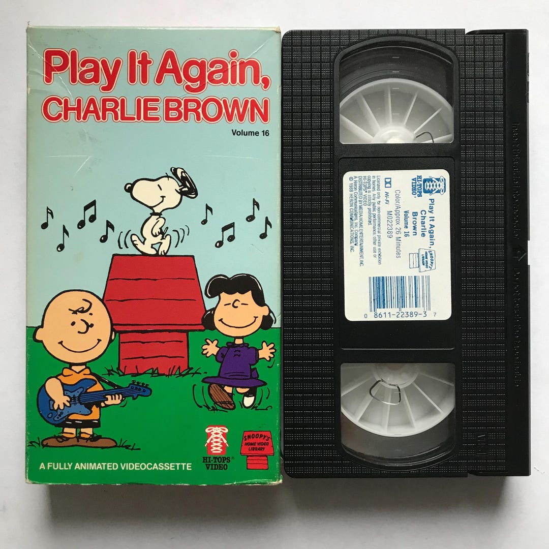 Play It Again Charlie Brown VHS Hi-tops Video Retro 80s Animation - Etsy