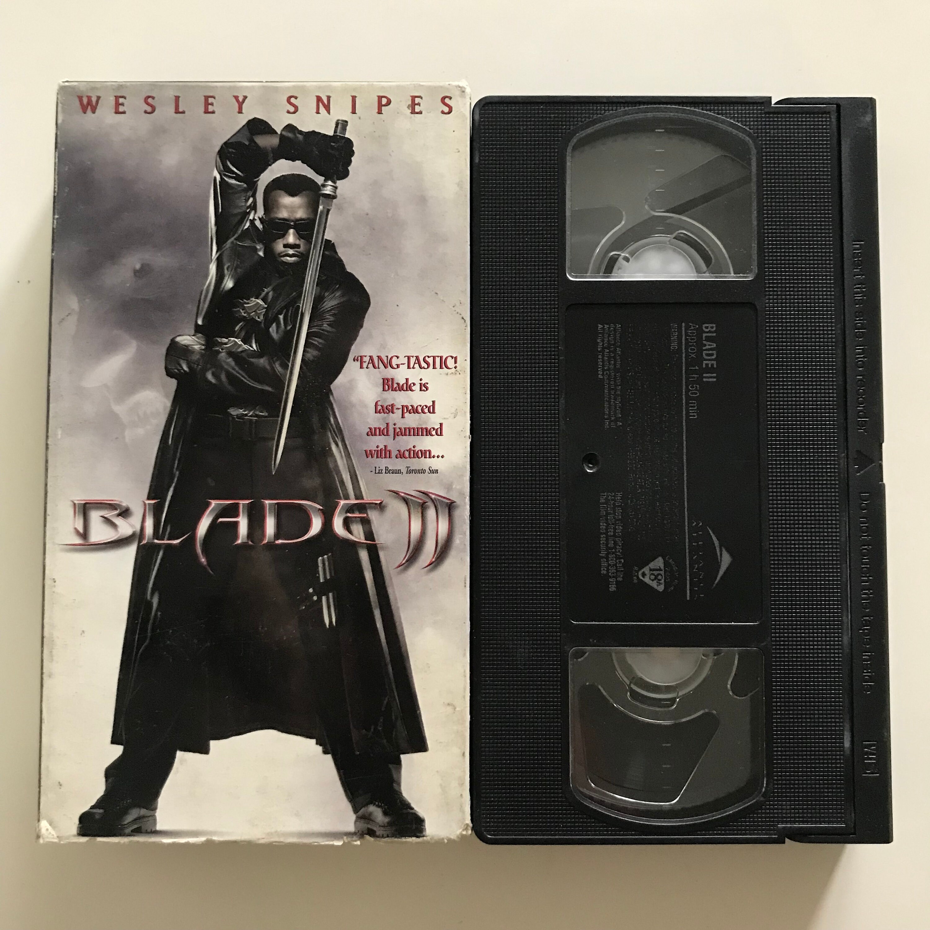 Blade & Blade II VHS Tapes Vintage Wesley Snipes Vampires Action Tape ...