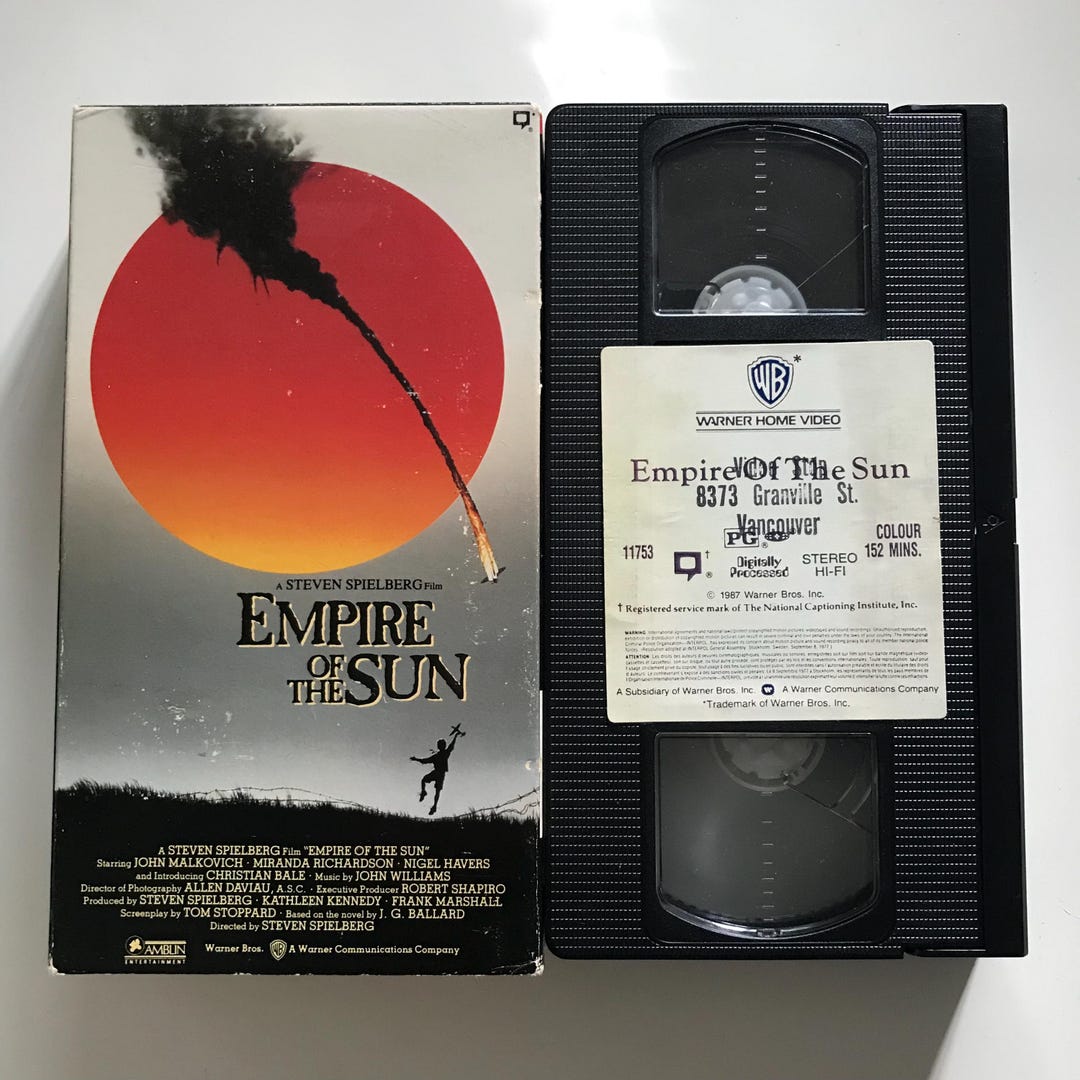 Empire of the Sun VHS Tape 80s Steven Spielberg War Drama - Etsy