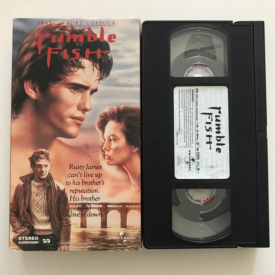 Vintage Rumble Fish VHS Tape 80s Matt Dillon Mickey Rourke Nic Cage ...