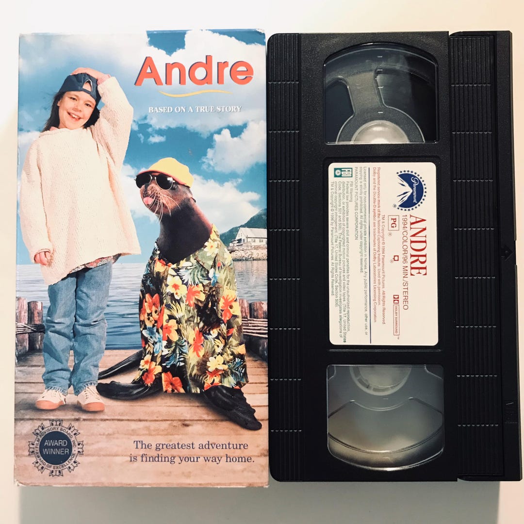 Andre VHS Tape 1994 Family Adventure Seal Gift - Etsy