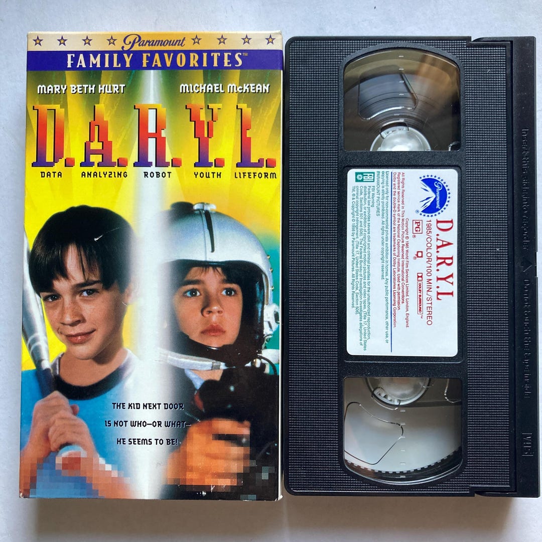 D.A.R.Y.L. VHS Tape 1985 80s Science Fiction Cult Film Daryl - Etsy UK