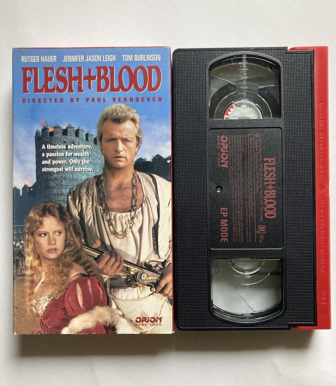 Flesh + Blood VHS Tape 80s Rutger Hauer Jennifer Jason Leigh Medieval ...