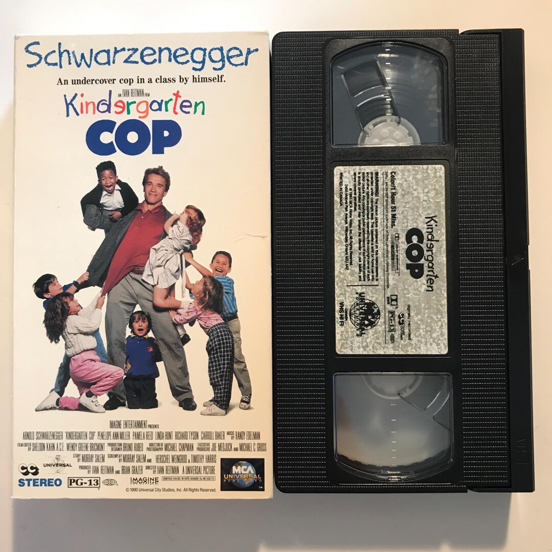 Vintage Kindergarten Cop VHS Tape 90s Arnold Schwarzenegger - Etsy