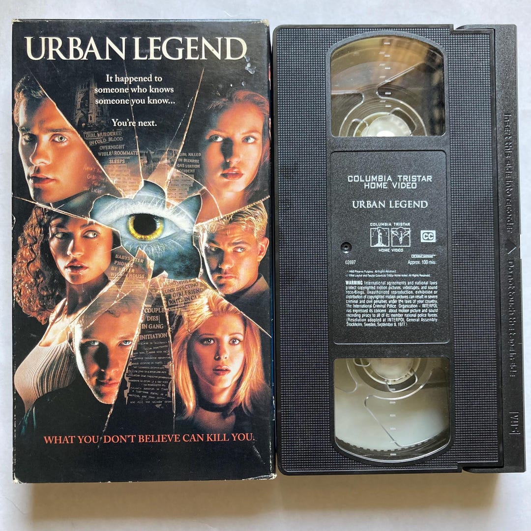 Vintage Urban Legend VHS Tape 90s Teen Horror Slasher Movie - Etsy
