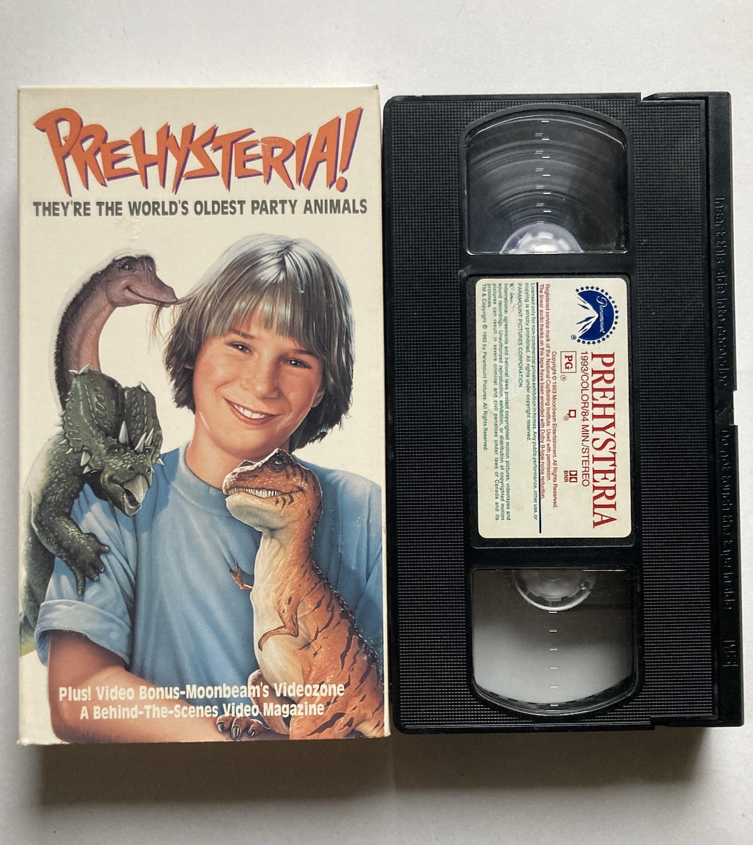 Vintage Prehysteria VHS Tape Charles Band Moonbeam Family Film 90s ...