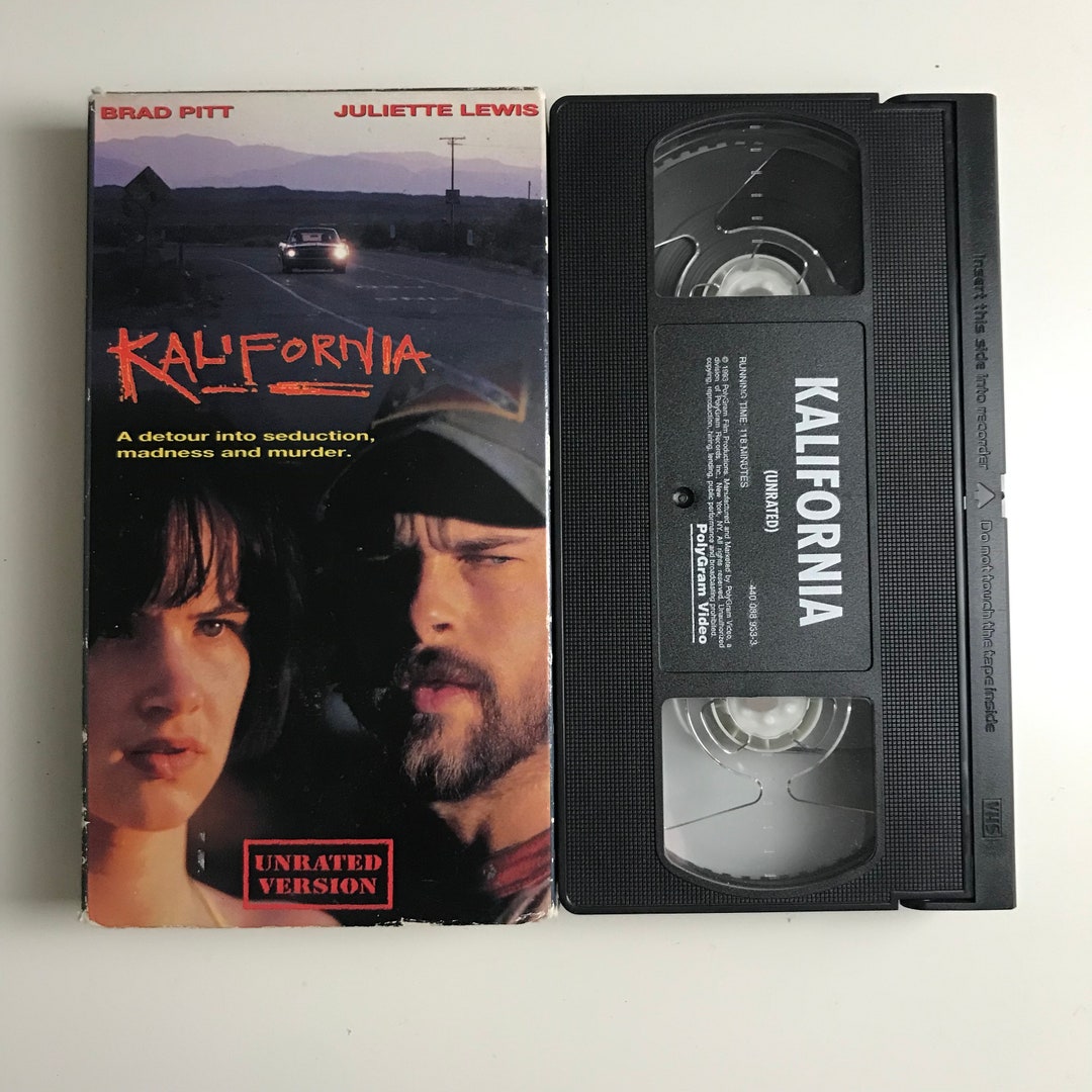 Vintage Kalifornia VHS Tape Unrated Edition 90s Brad Pitt Juliette ...