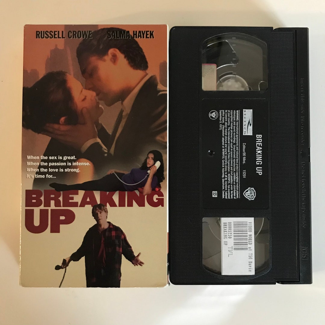 Breaking up VHS Tape Warner Bros 90s Romance Salma Hayek Russell Crowe ...