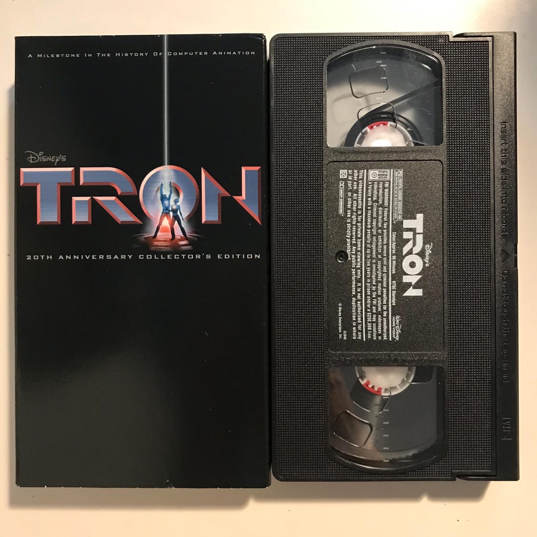 Vintage Tron VHS Tape Walt Disney 80s Sci-fi CGI Nostalgia - Etsy