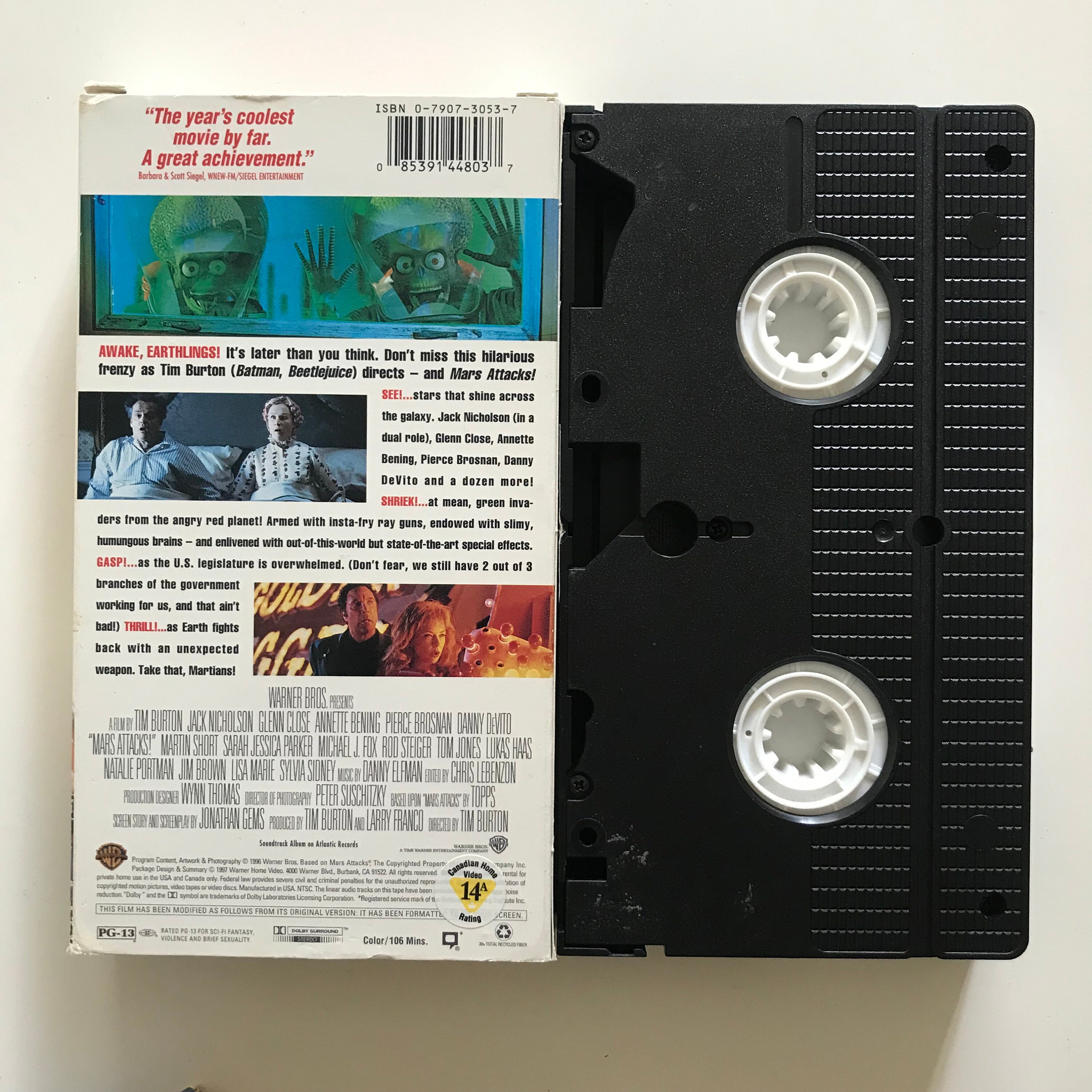Mars Attacks VHS Tape 90s Tim Burton Sci-fi Comedy Aliens - Etsy UK
