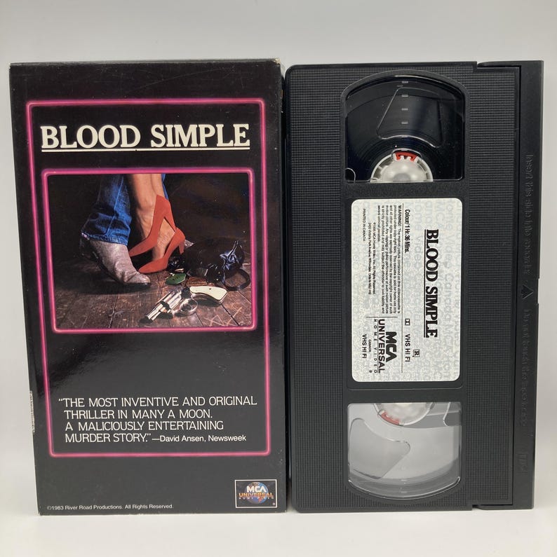 Blood Simple VHS Tape 80s MCA Home Video Coen Brothers Thriller Film ...