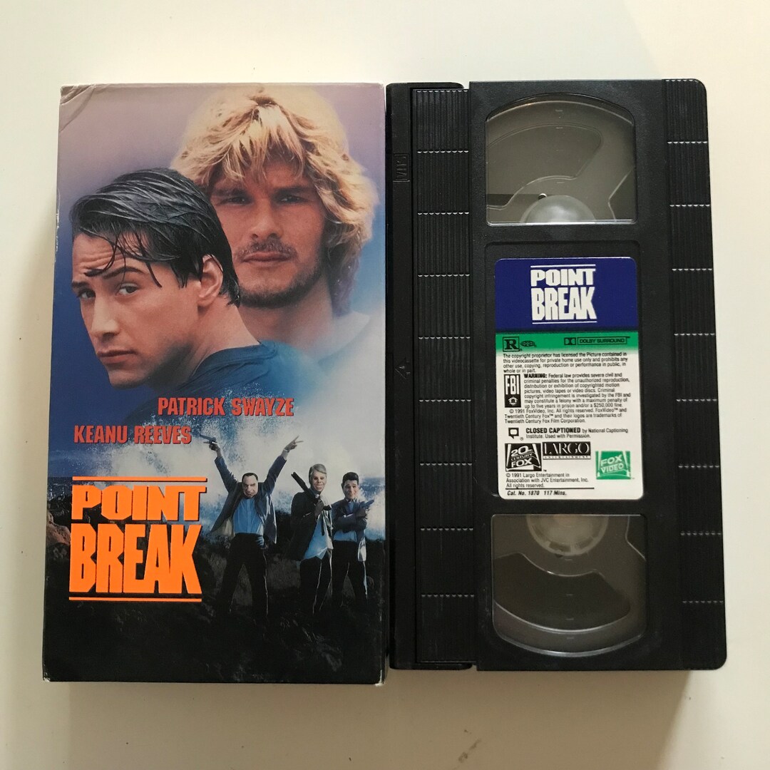 Point Break VHS Tape 90s Keanu Reeves Patrick Swayze Cult Film - Etsy