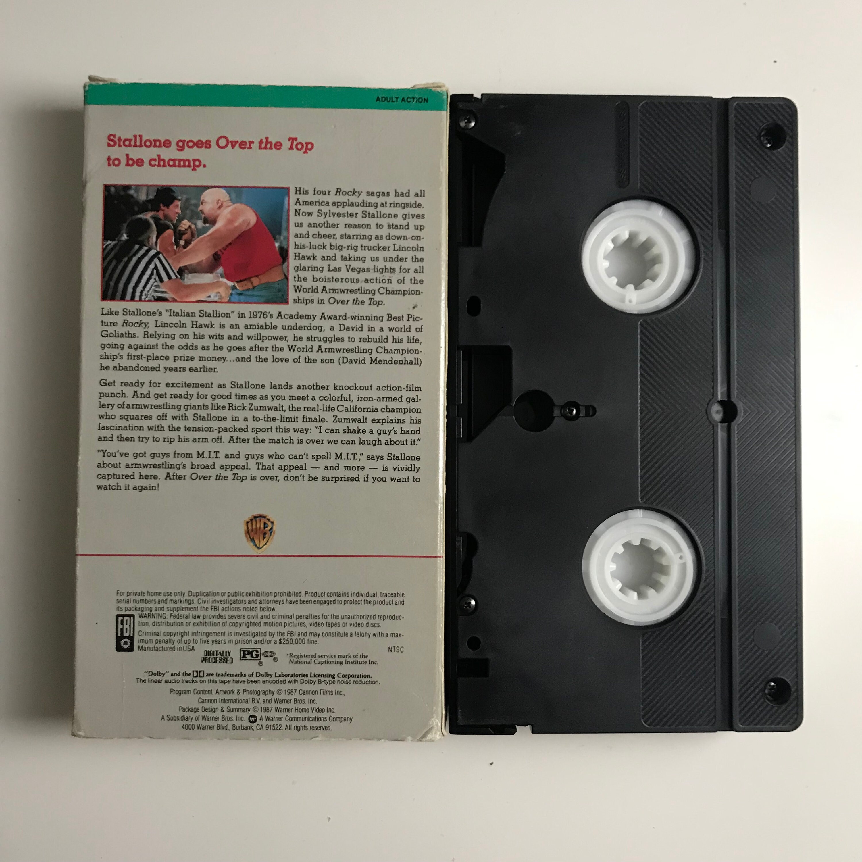 Over the Top VHS Tape 80s Sylvester Stallone Film 1987 Arm Wrestling - Etsy