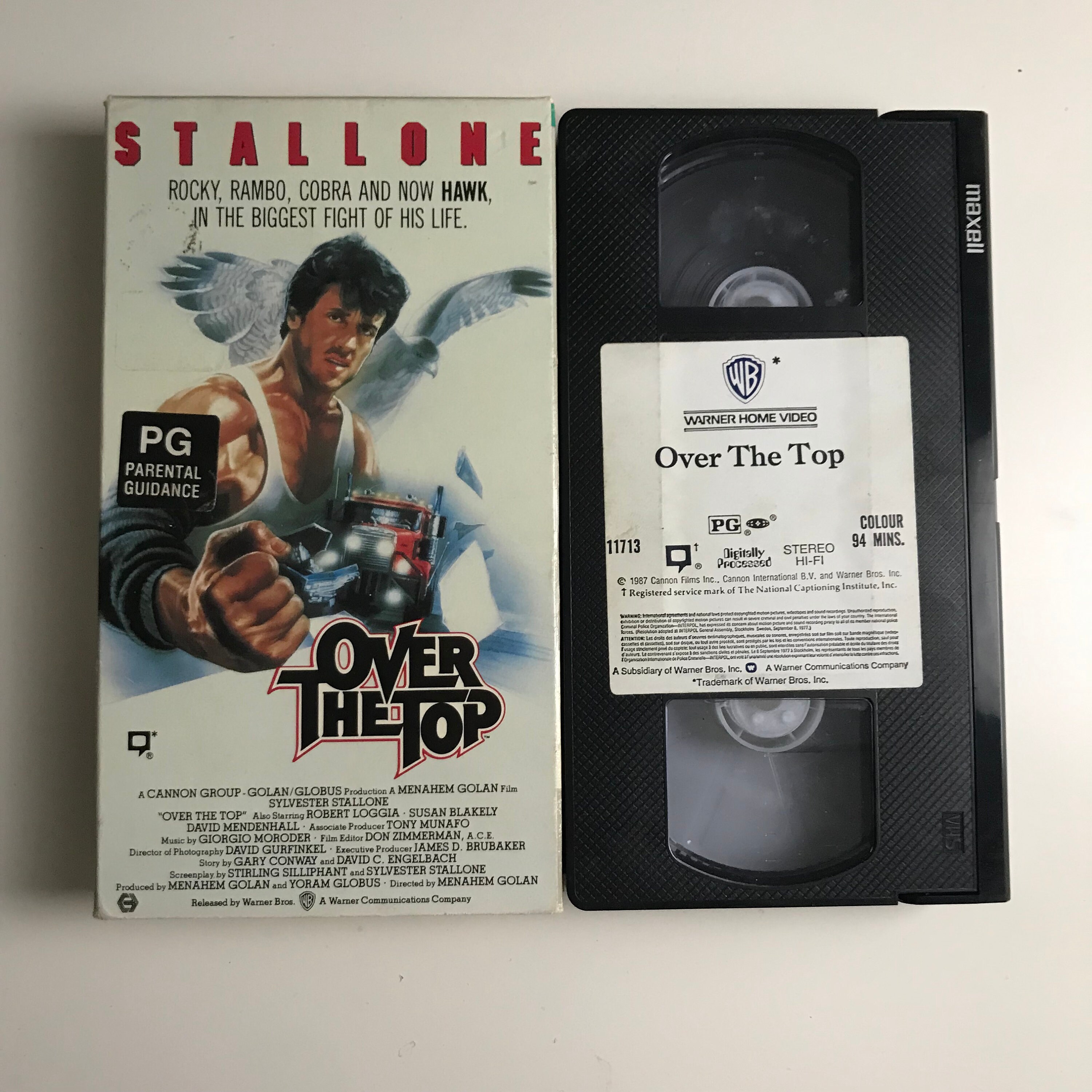 Over the Top VHS Tape 80s Sylvester Stallone Film 1987 Arm Wrestling - Etsy