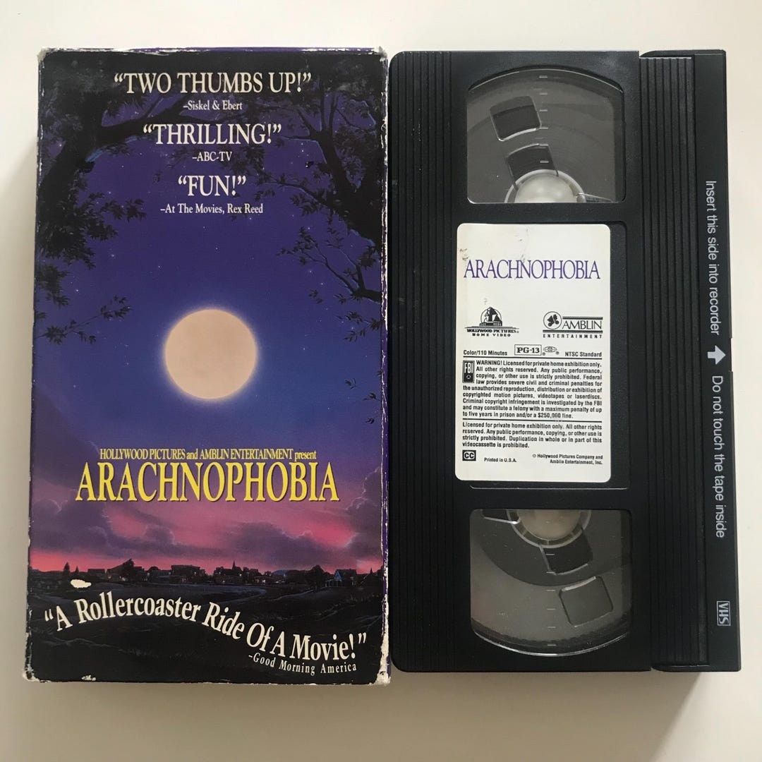 Arachnophobia VHS Tape 90s Horror Spiders Bugs - Etsy