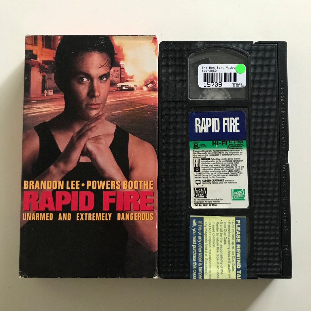 Rapid Fire VHS Tape Brandon Lee Powers Boothe 90s Action - Etsy