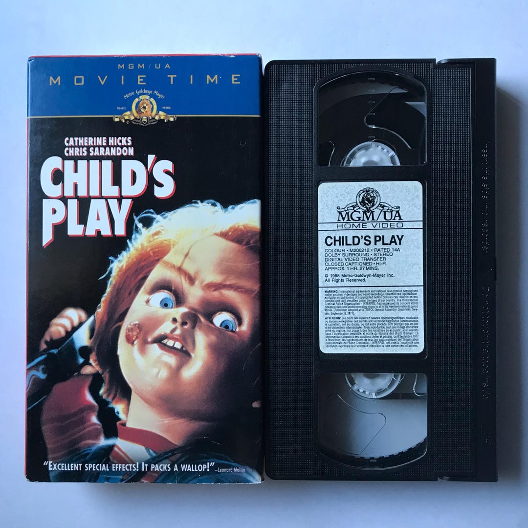 Child's Play VHS Tape Retro 80s Horror Slasher Nostalgia - Etsy