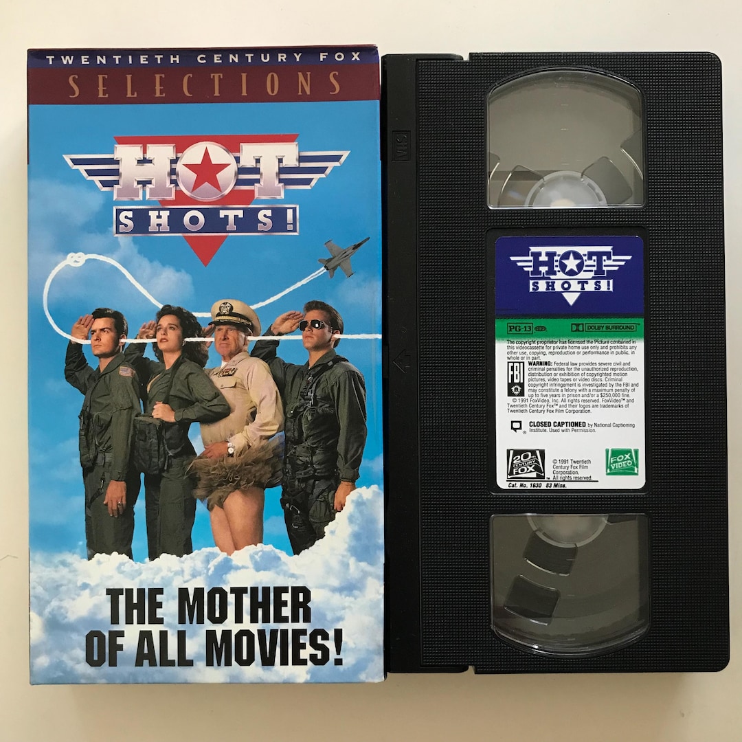 Vintage Hot Shots VHS Tape 90s Spoof Comedy Charlie Sheen - Etsy