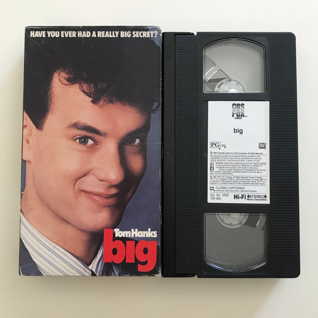 Big VHS Tape 80s Tom Hanks Comedy Fantasy Nostalgic Gift - Etsy