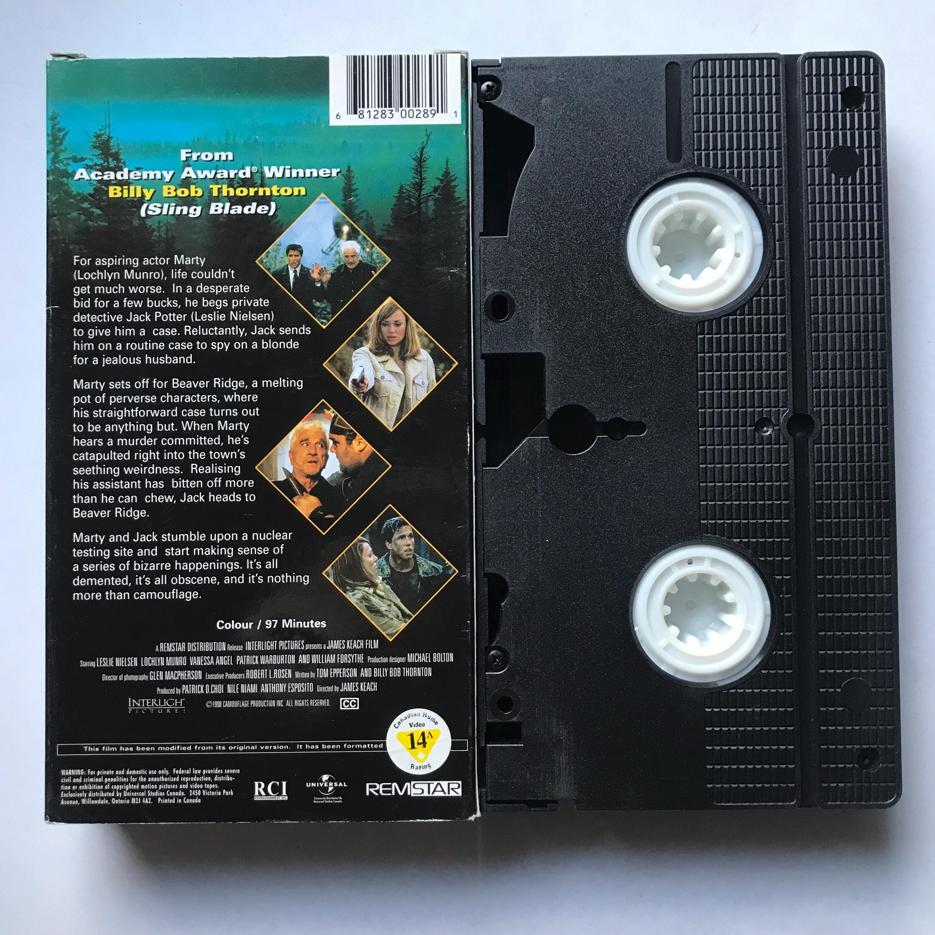 Camouflage VHS Tape 2000s Leslie Nielsen Billy Bob Thornton Comedy - Etsy
