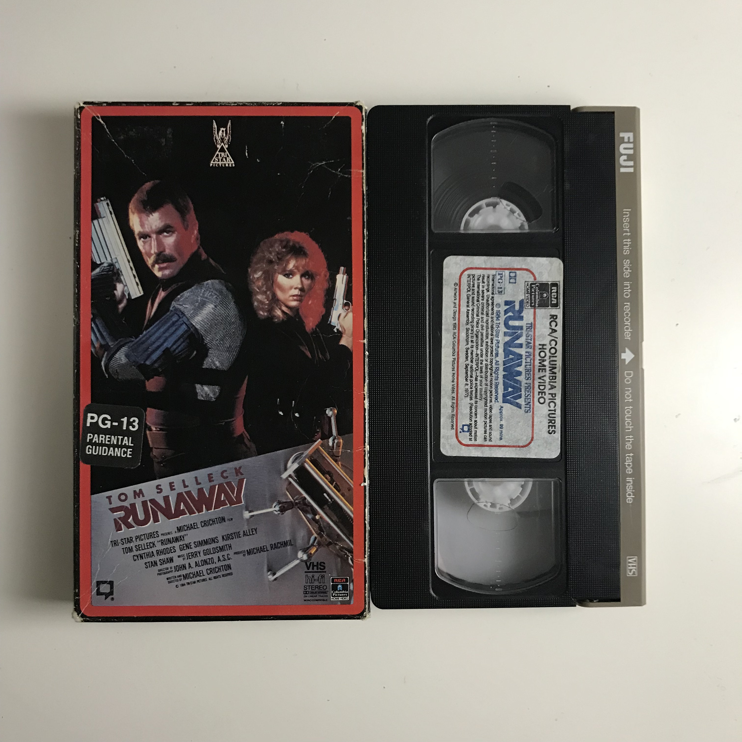 Runaway VHS Tape 80s Tech Thriller Tom Selleck 1984 Film Action - Etsy