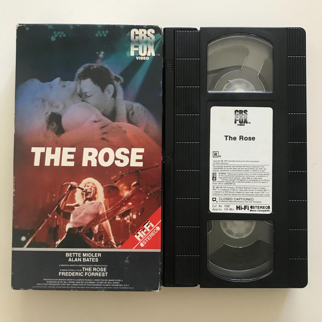 The Rose VHS Tape 70s Bette Midler Rock Movie CBS Fox - Etsy
