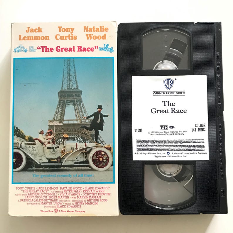 The Great Race VHS Tape 1965 Tony Curtis Jack Lemmon 60s Road Trip ...