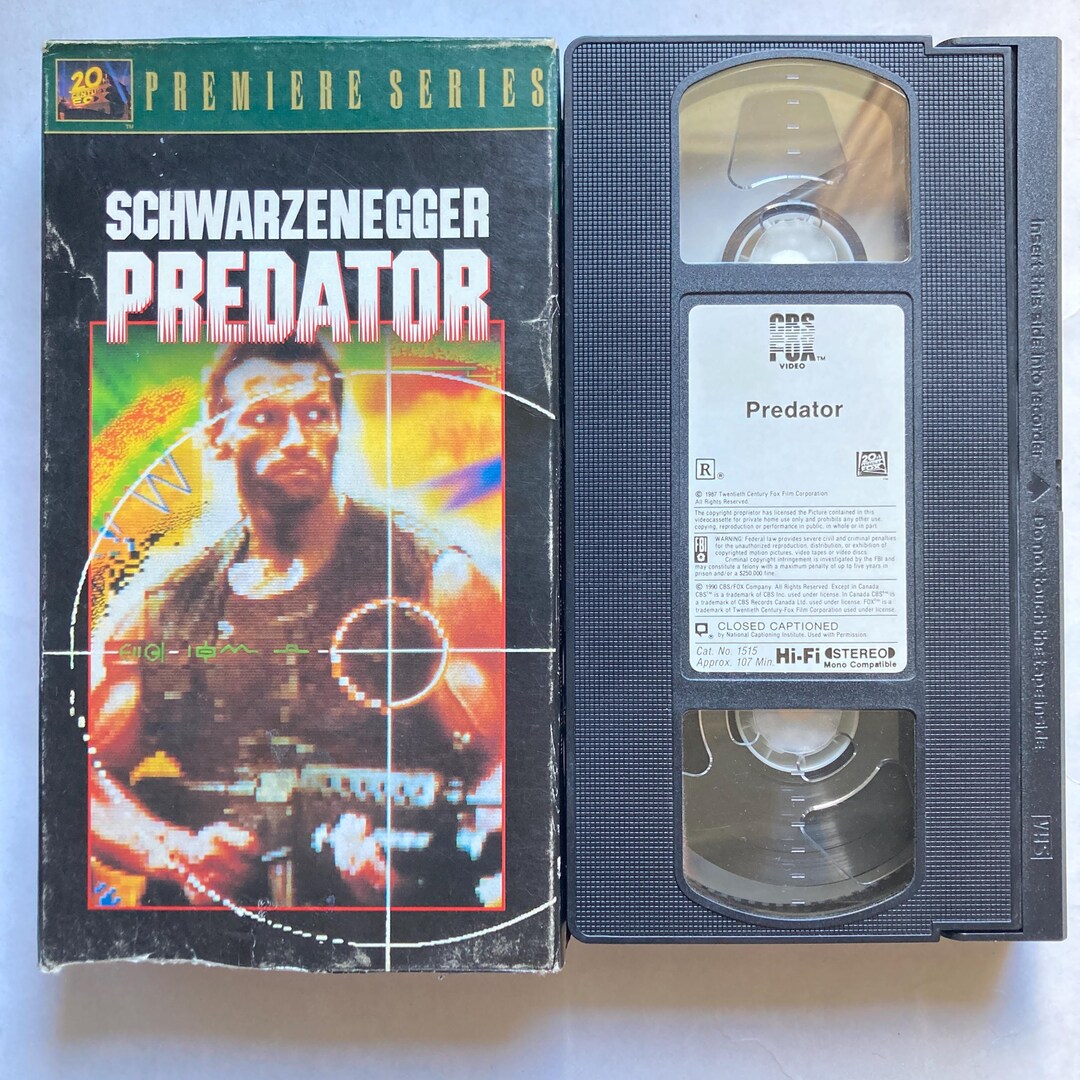 Predator VHS Tape 80s Action Cult Arnold Schwarzenegger - Etsy