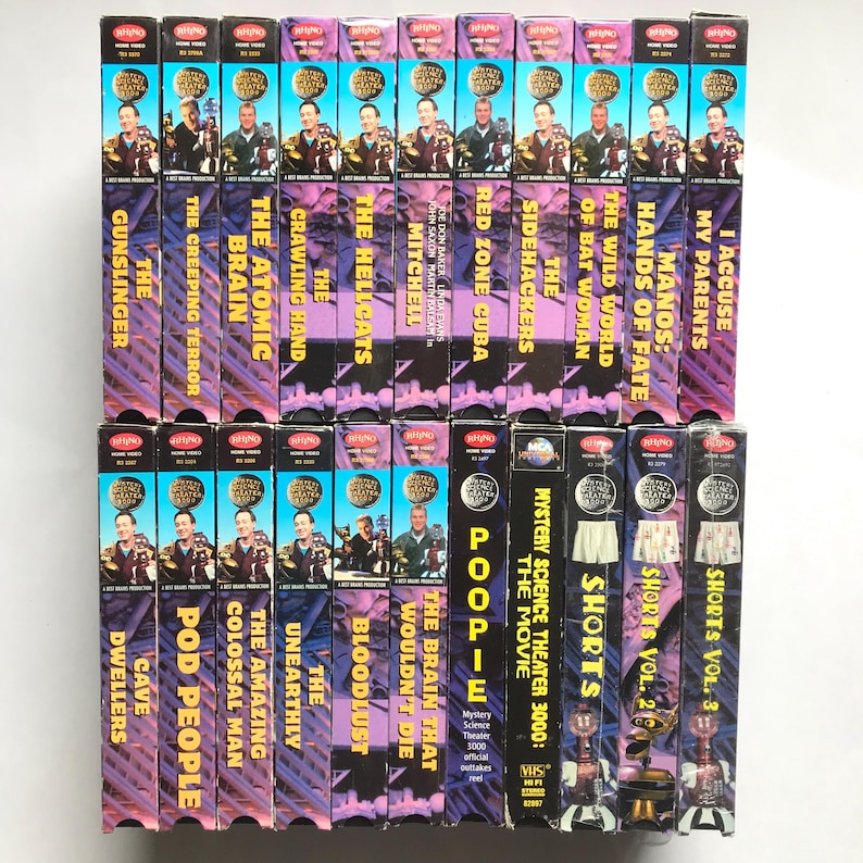 Mystery Science Theater 3000 VHS Tapes Retro B-movie Comedy Sci-fi Cult ...
