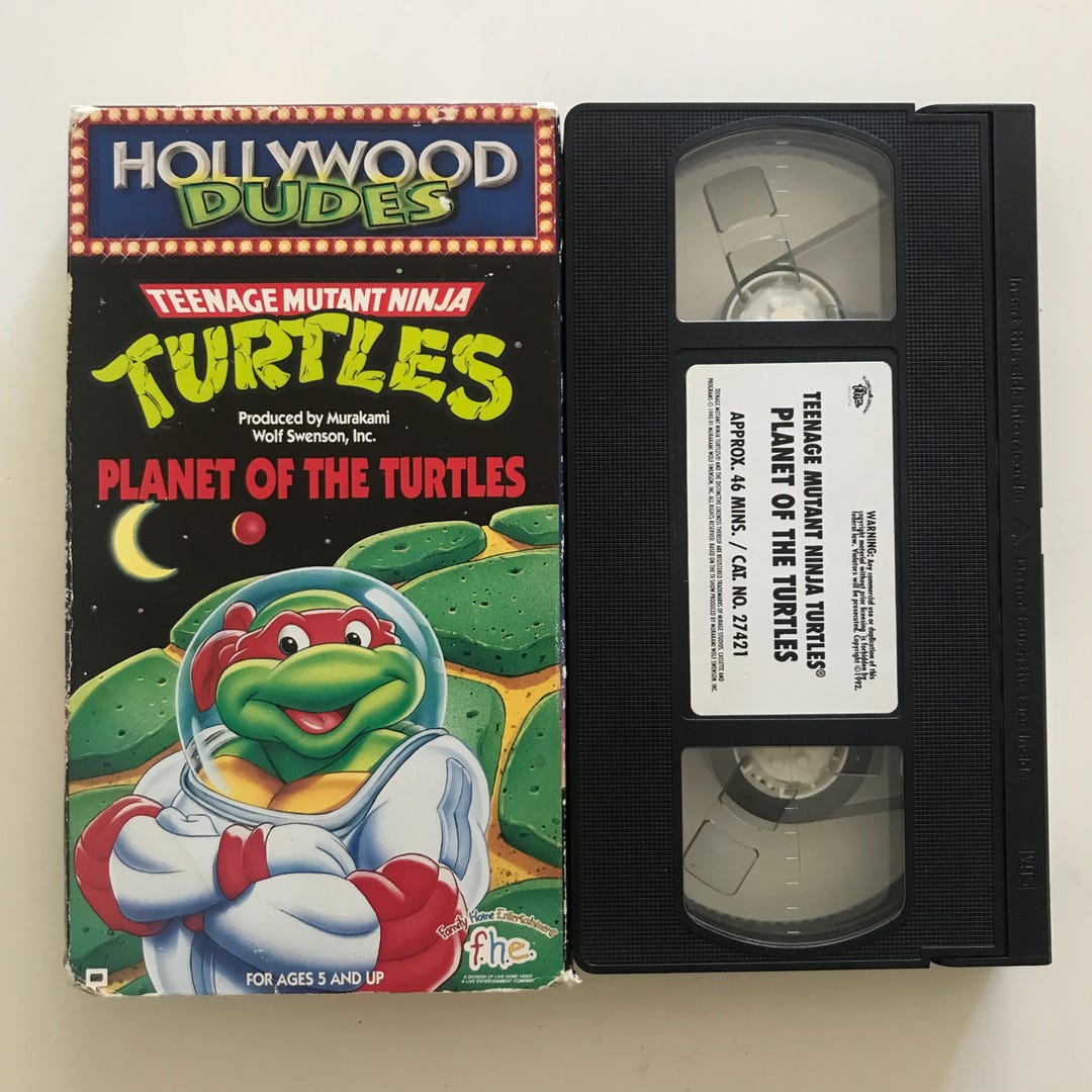 Teenage Mutant Ninja Turtles Planet of the Turtles VHS Tape Retro 90s ...